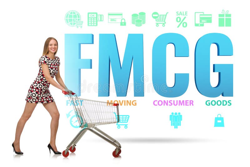 FMCG Concept - Fast Moving Consumer Goods Stock Photo - Image of cart ...