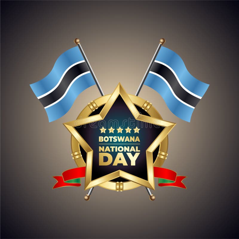 Flag of Botswana. National Symbol, Vector Illustration Stock Vector ...