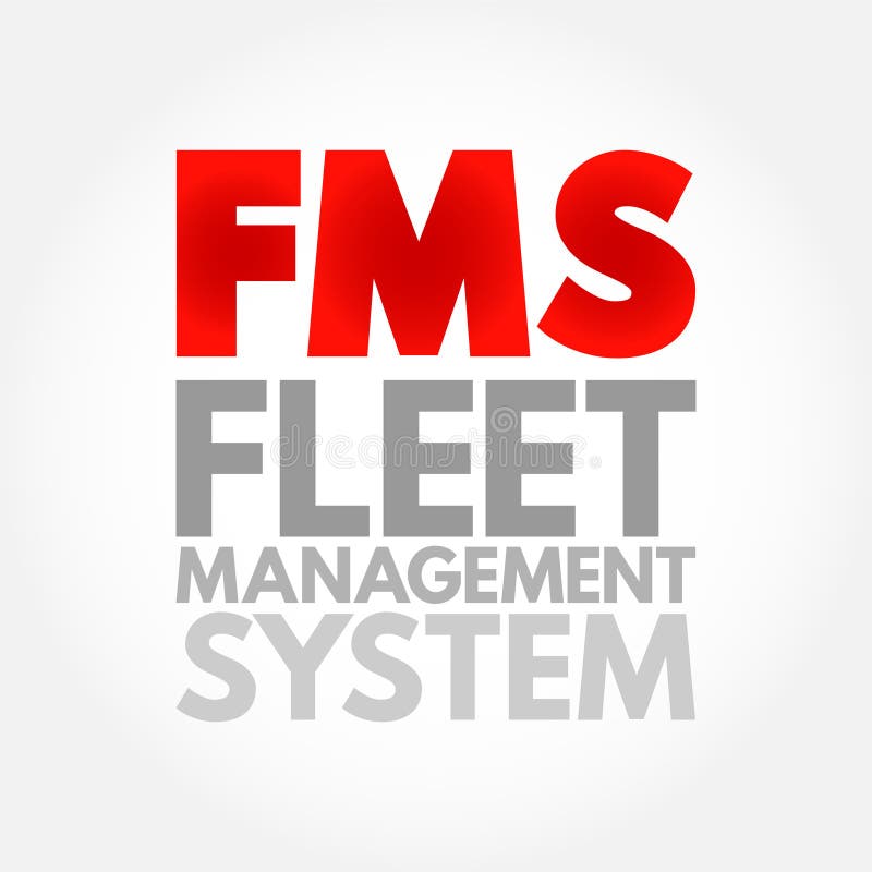 Fleet Management System FMS is Shown Using the Text Stock Image - Image ...