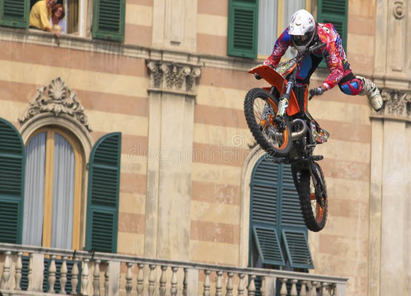 FMX Acrobatic Motorcycle Event 2010 Editorial Image - Image of genoa ...