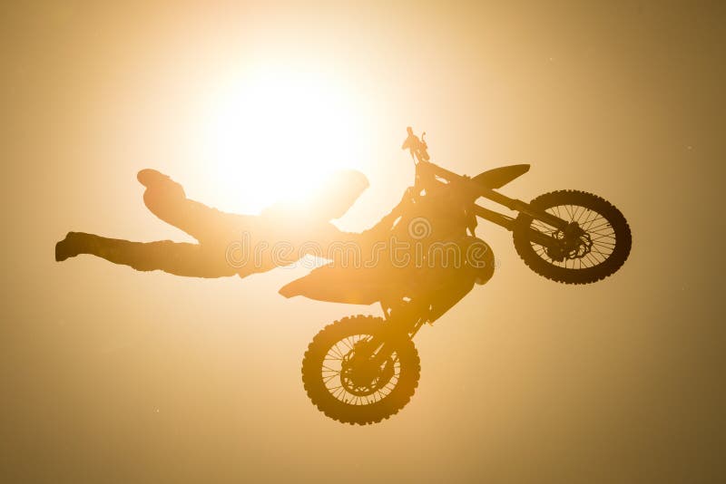 FMX rider performing trick editorial stock image. Image of motor - 25682274