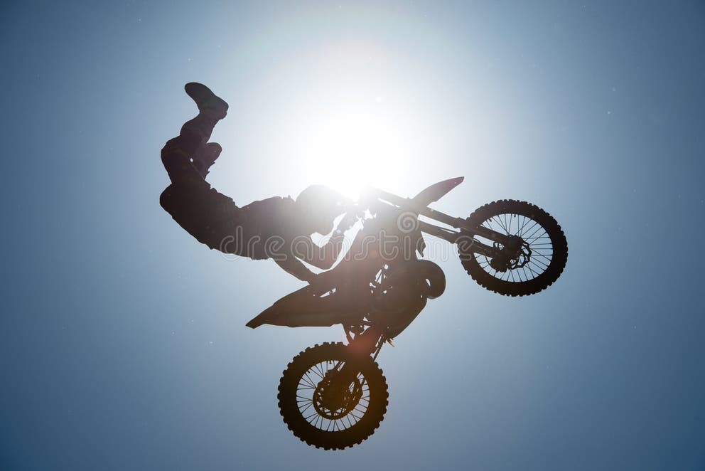 FMX rider performing trick editorial photography. Image of extreme ...