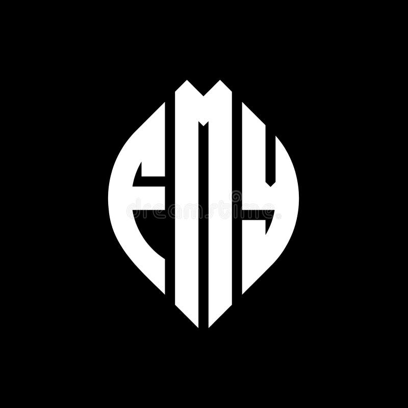 FMY Circle Letter Logo Design with Circle and Ellipse Shape. FMY ...