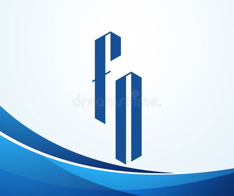 FN Alphabet Letter Logo Design Template Elements Stock Vector ...