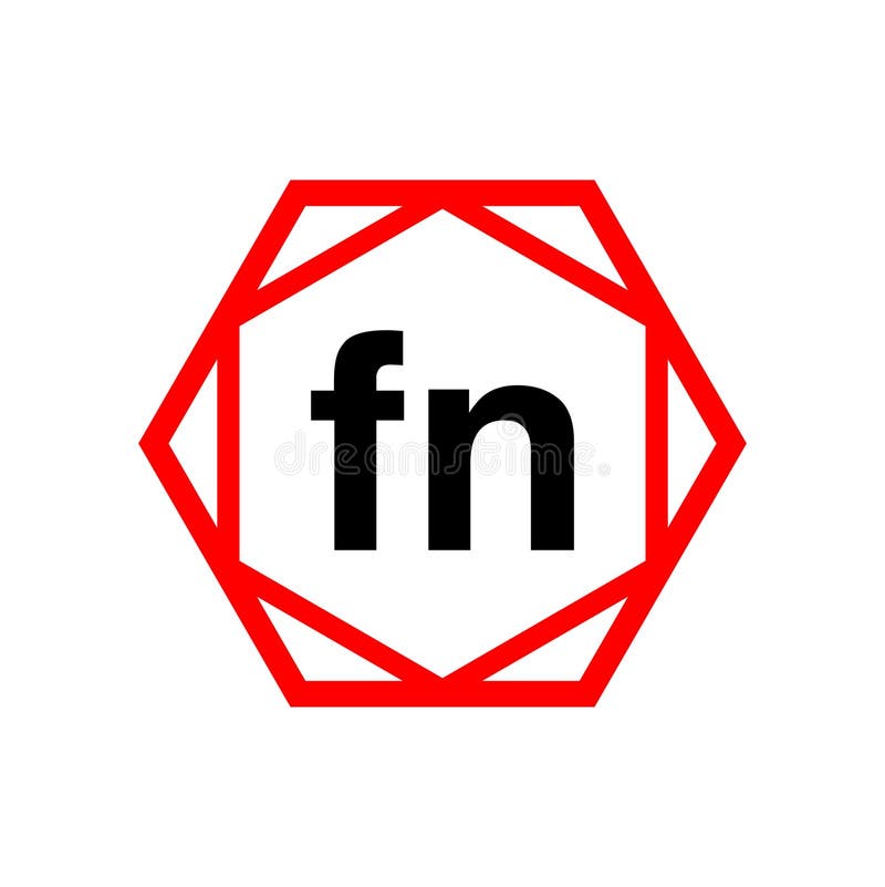FN Company Name Initial Letters Icon. FN Monogram Stock Vector ...