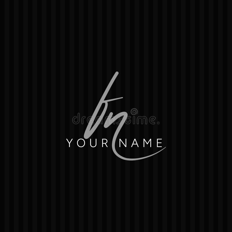 FN Initial Letter Signature Logo Template - Handwritten Vector Logo ...