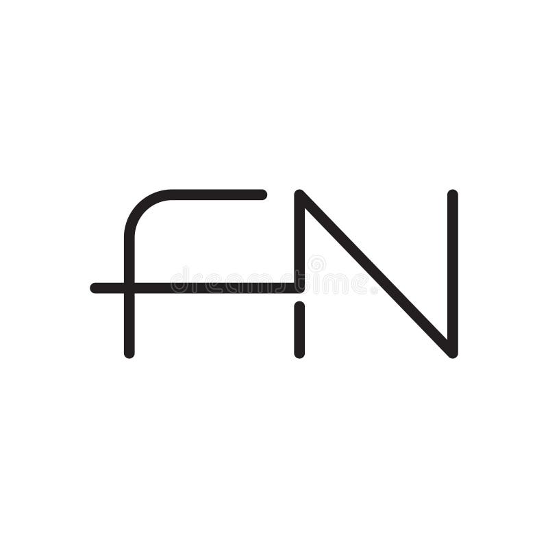 Fn Initial Letter Vector Logo Icon Stock Vector - Illustration of ...