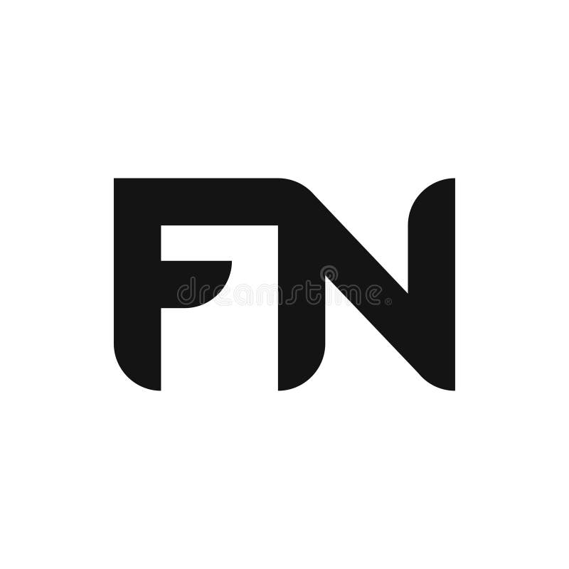FN Letter Logo Design with Simple Style Stock Vector - Illustration of ...