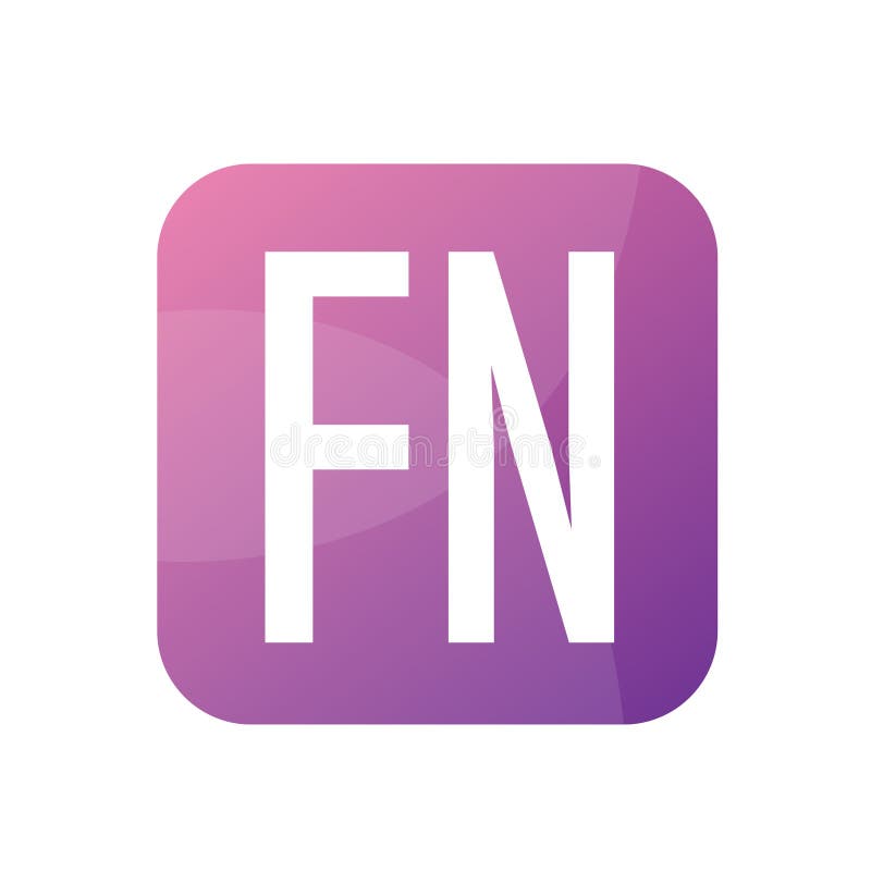 FN Letter Logo Design with Simple Style Stock Vector - Illustration of ...