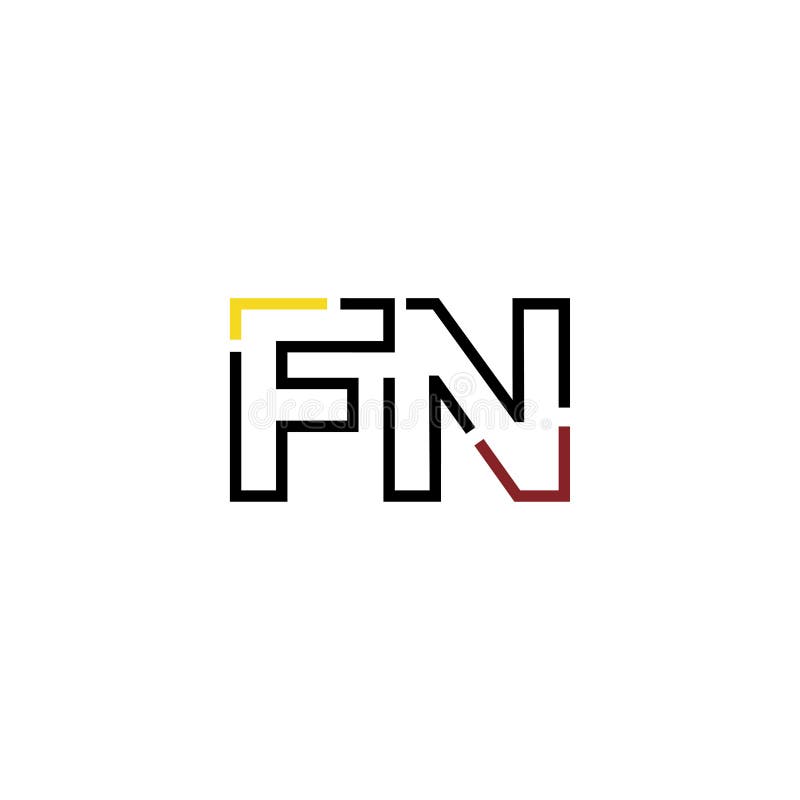 FN Letter Logo Icon Design Template Elements Stock Vector ...