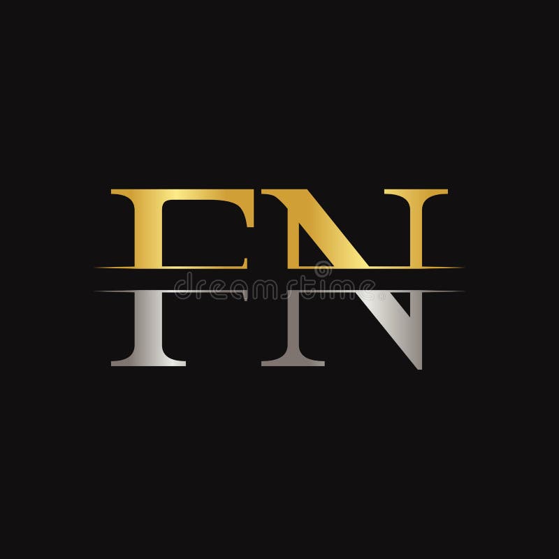 FN Letter Type Logo Design Vector Template. Abstract Letter FN Logo ...