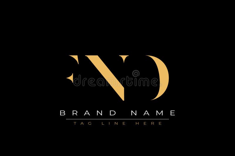 FND Abstract Letter Logo Design Stock Vector - Illustration of business ...