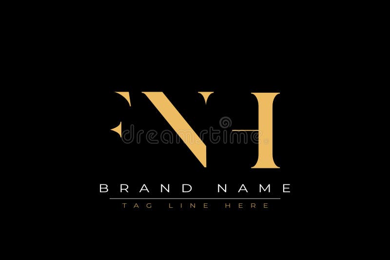 FNH Abstract Letter Logo Design Stock Vector - Illustration of elegant ...
