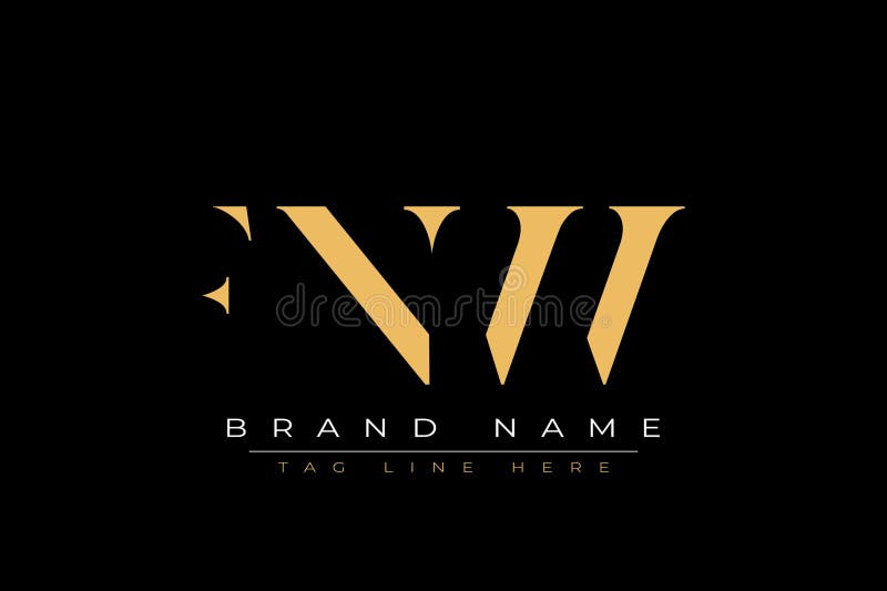 FNW Abstract Letter Logo Design Stock Vector - Illustration of abstract ...
