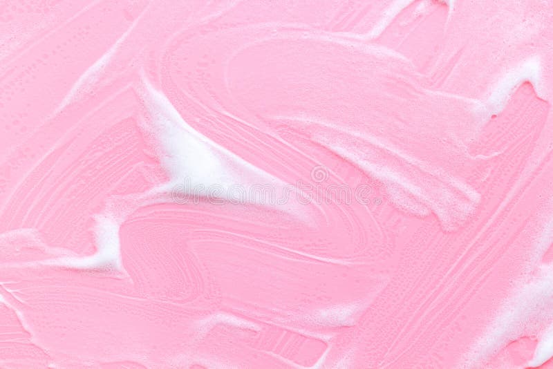 Foam Backgroud on Pink Table Top View Space for Text Stock Image ...