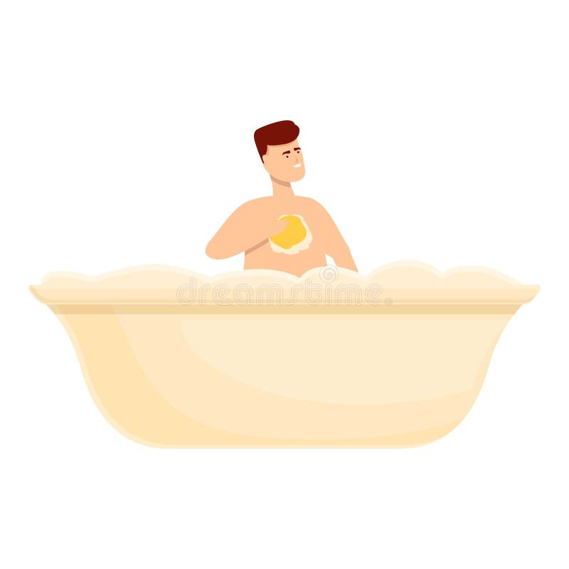 Foam Bath Icon Cartoon Vector. Water Tub Stock Vector - Illustration of ...