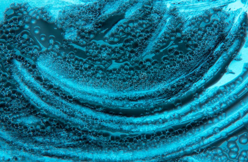 Foam Blue Texture Soap Bubbles on the Water Abstract Background. Cream ...