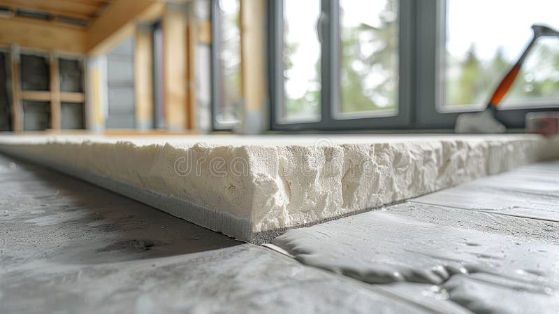 Foam Board Insulation Being Installed in a House Under Construction ...