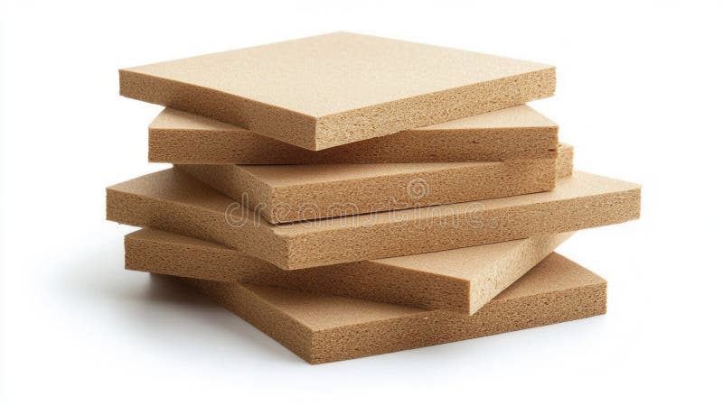 Foam Board Stack Isolated on White Background Stock Illustration ...