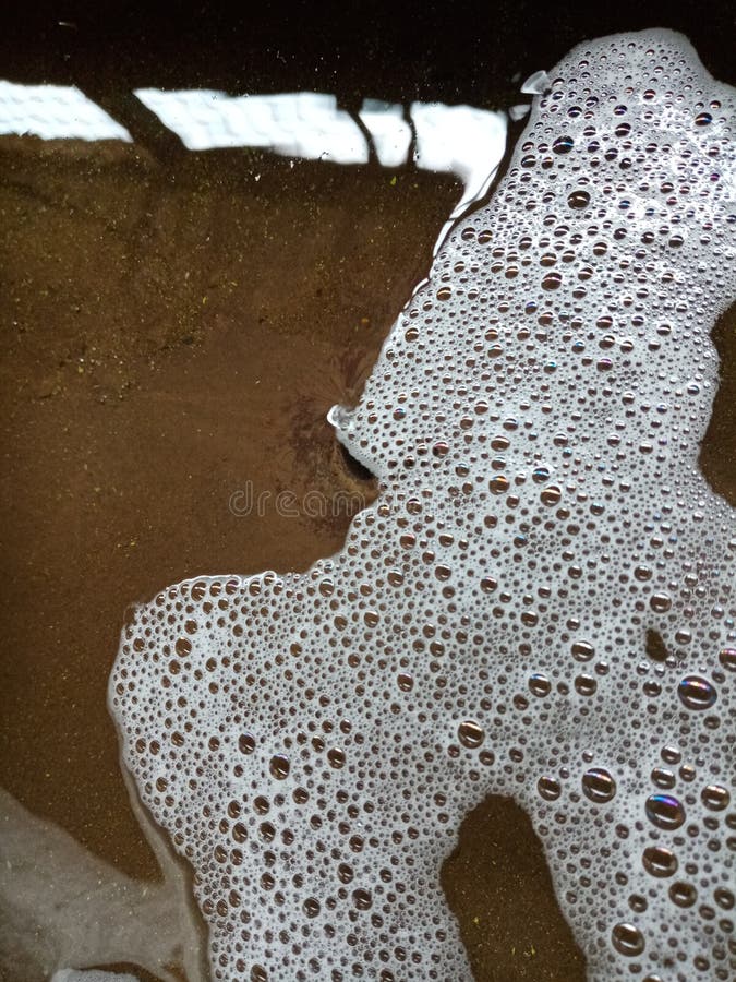 Foam Bubbles in the Drained Bucket. Stock Image - Image of foam, smart ...