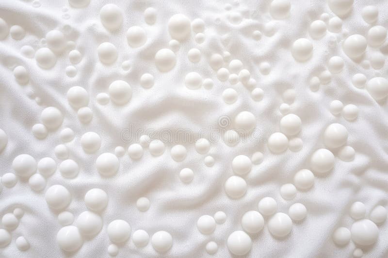 Foam Bubbles on Freshly Washed White Fabric Stock Photo - Image of ...