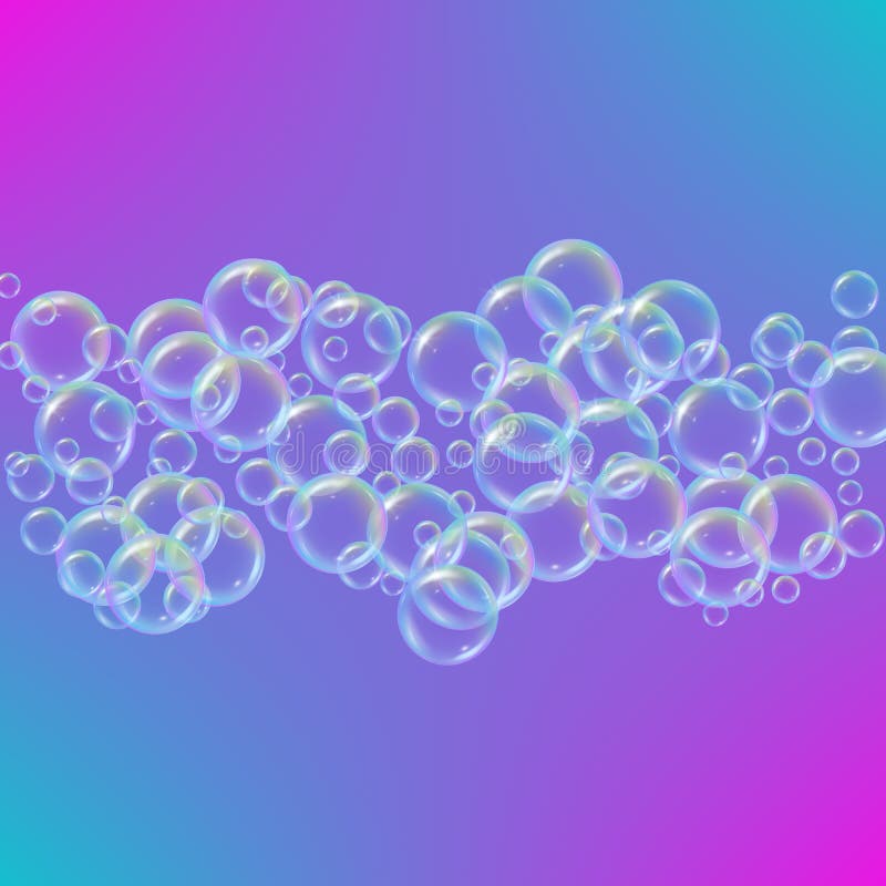 Foam, Colorful Soap Bubbles Background Stock Vector - Illustration of ...