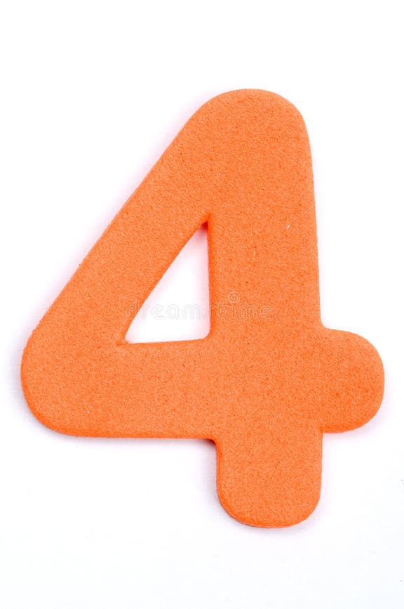 Foam Digit Four stock image. Image of party, white, decoration - 7220915