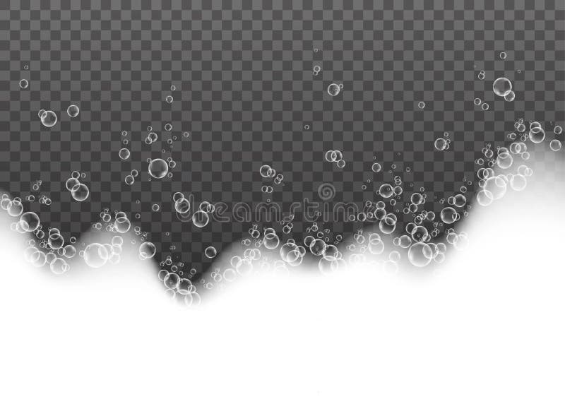 Foam Effect with Soap Bubbles Isolated on Transparent Background Stock ...