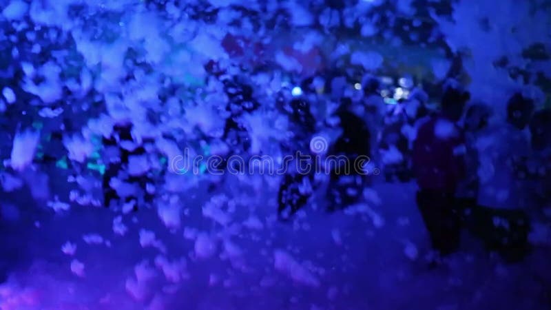 Foam Falling from the Ceiling during the Foam Stock Video - Video of ...