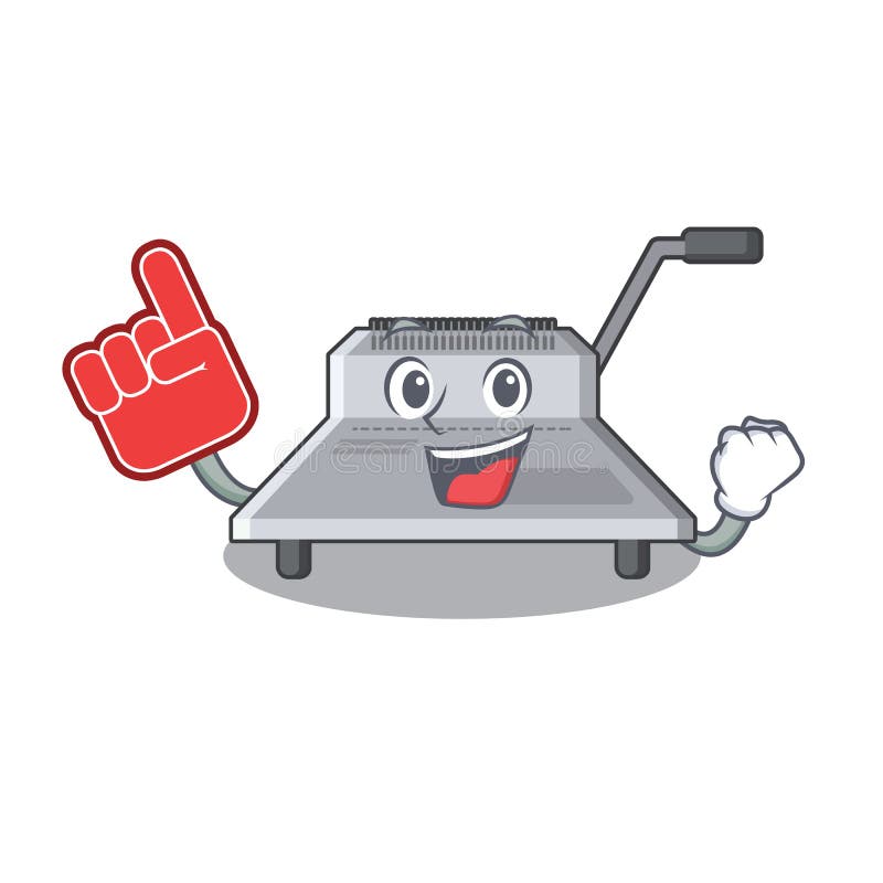 Foam Finger Binding Machine a in the Character Stock Vector ...