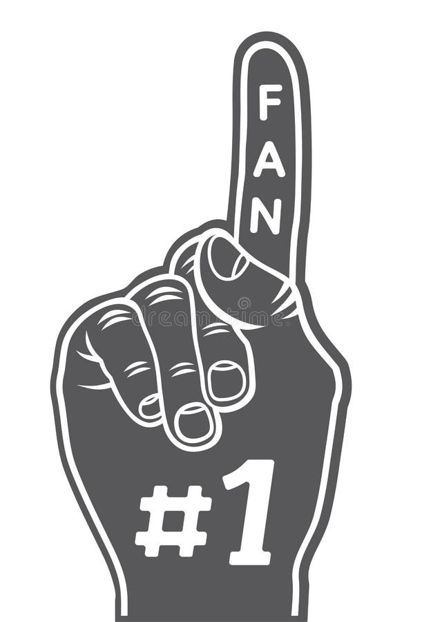 Foam finger - fan finger stock vector. Illustration of fanatic - 36467202