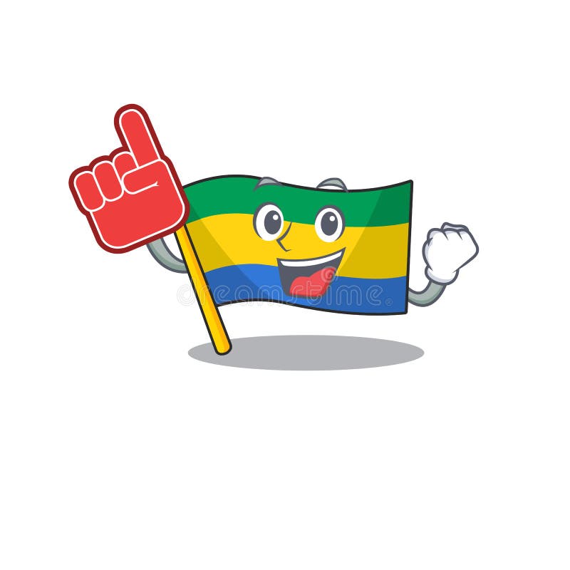 Foam Finger Flag Gabon Stored in Drawer Character Stock Vector ... Foam Finger Flag Gabon Stored in Drawer Character Stock Vector ...