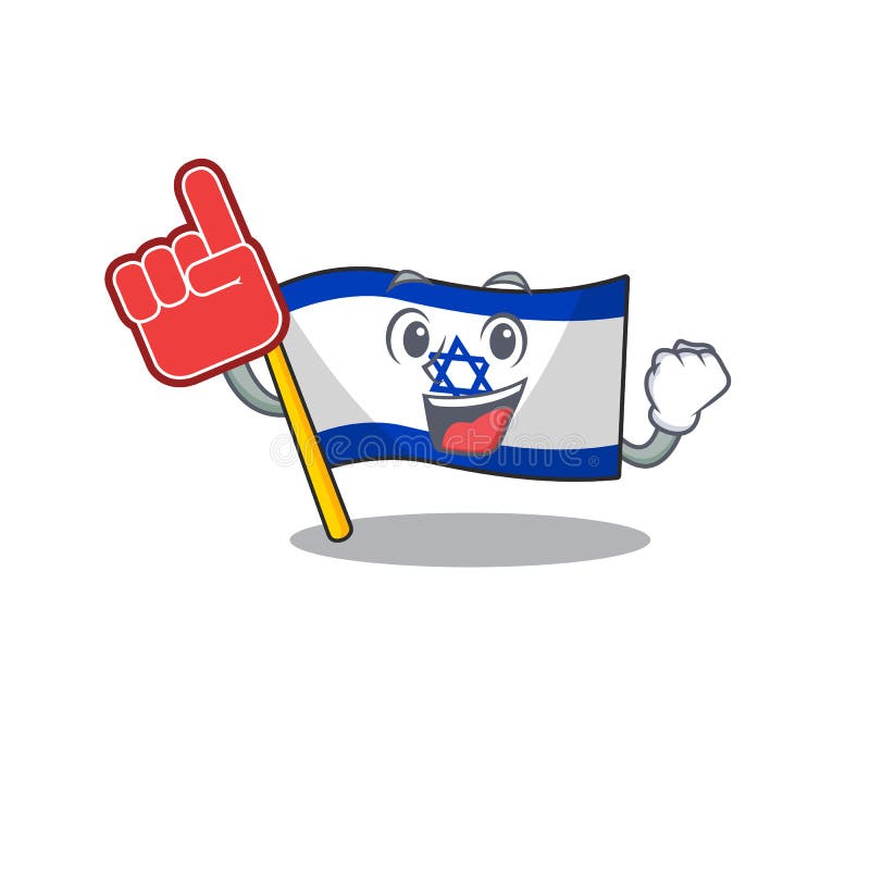 Foam Finger Flag Israel Stored in Cartoon Cupboard Stock Vector ... Foam Finger Flag Israel Stored in Cartoon Cupboard Stock Vector ...