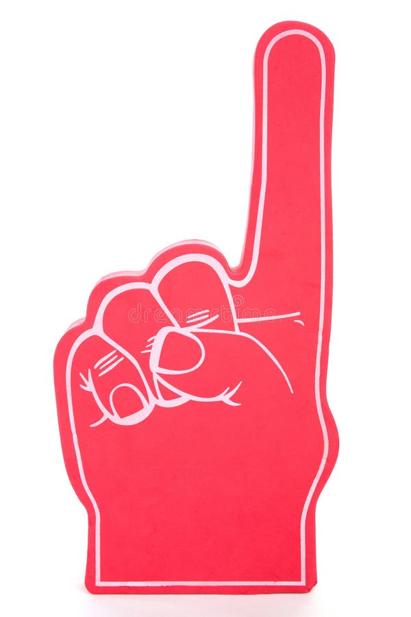 Red foam finger stock vector. Illustration of gesture - 24158247