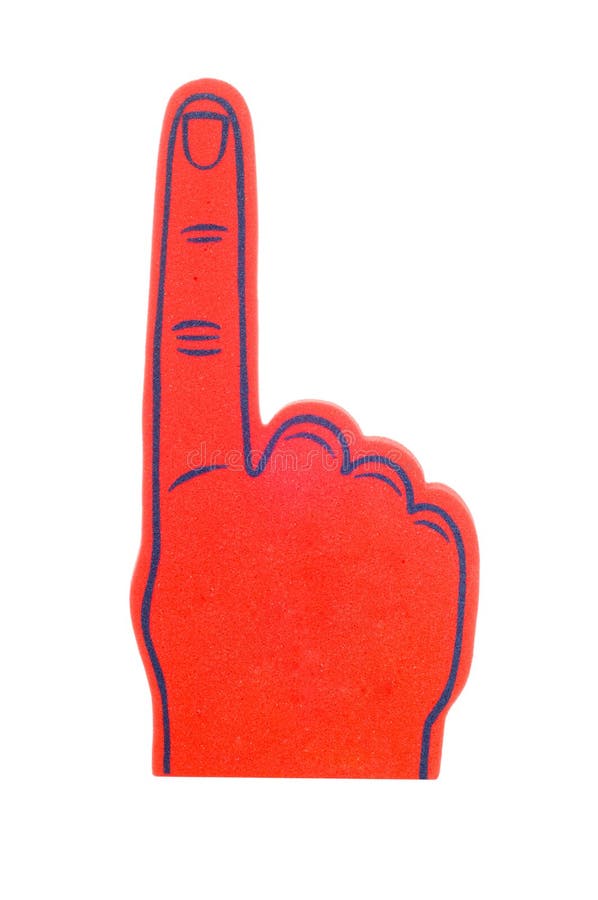 Foam Finger in Red stock image. Image of souviner, hand - 3259337