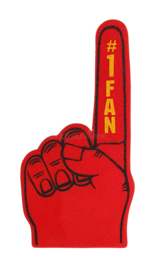 Foam Finger in Red stock image. Image of souviner, hand - 3259337
