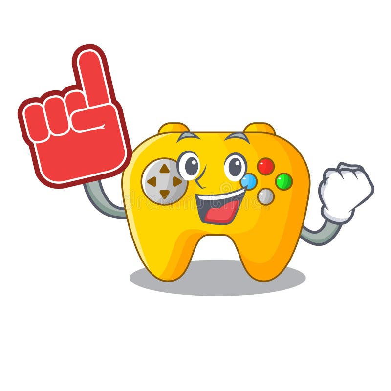 Finger Retro Computer Game Control on Mascot Stock Vector ...
