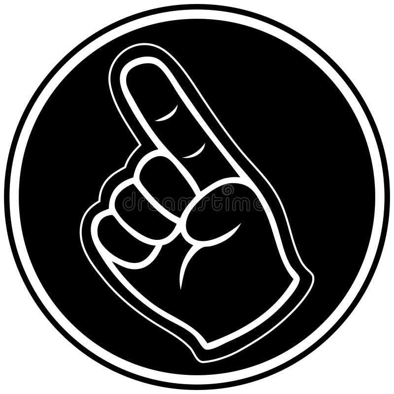 Foam Finger Symbol stock vector. Illustration of icon - 55195654