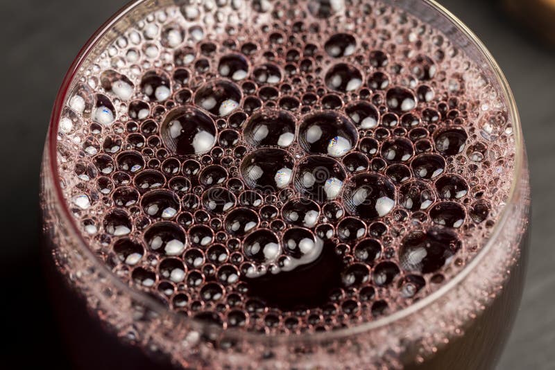 Foam in a Glass of Pomegranate Juice Stock Photo - Image of refreshing ...
