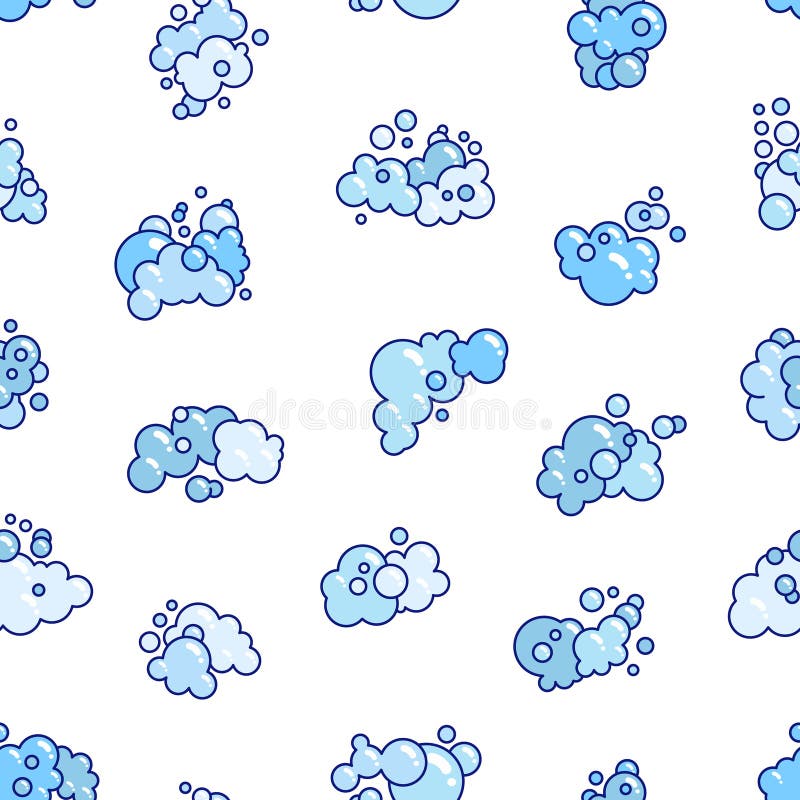 Foam Made of Soap or Clouds. Seamless Pattern Stock Vector ...