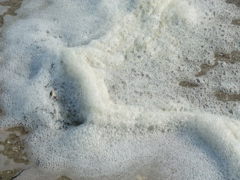 Foam Made by the Wave on the Beach Stock Photo - Image of wave, foam ...