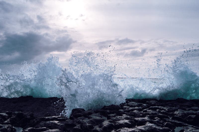 Massive Waves Pound the Irish Coast Stock Photo - Image of water ...