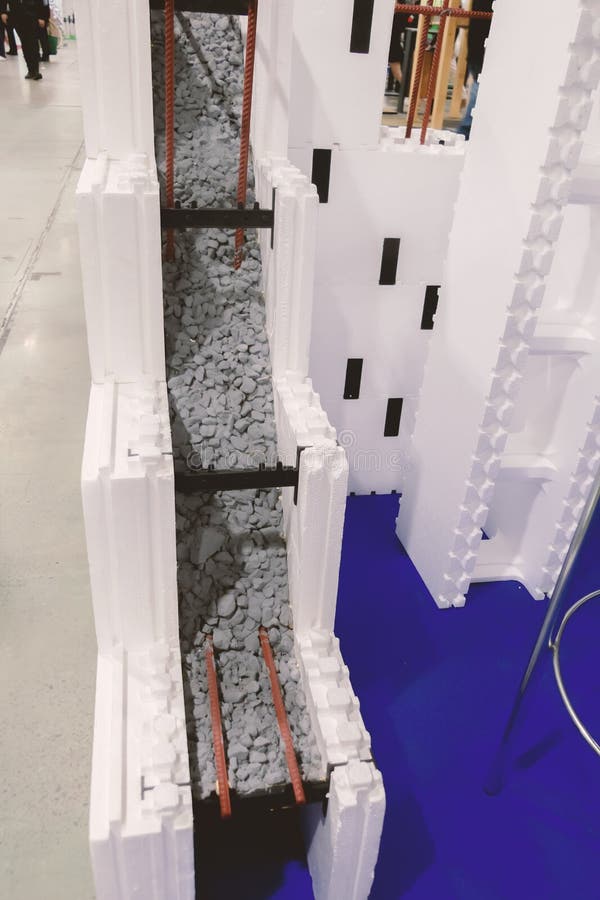 Foam Modular Molds for Pouring the Foundation Stock Image - Image of ...