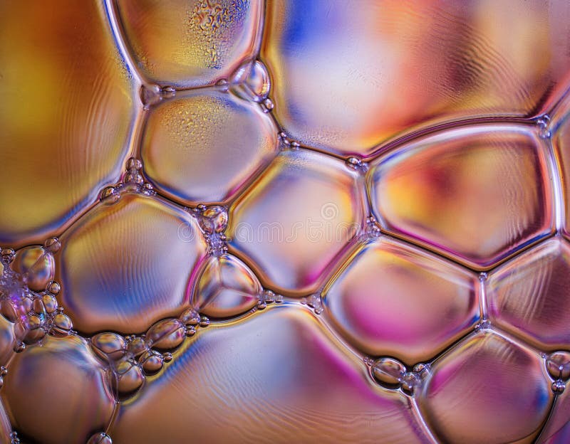 Foam Multicolored Bubble Texture. Abstract Background and Texture of ...