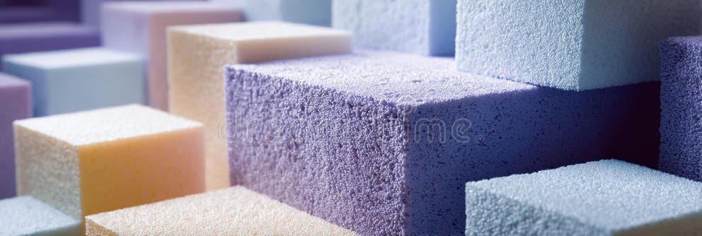 Foam Polyurethane Blocks Arranged in a Geometric Composition with an ...