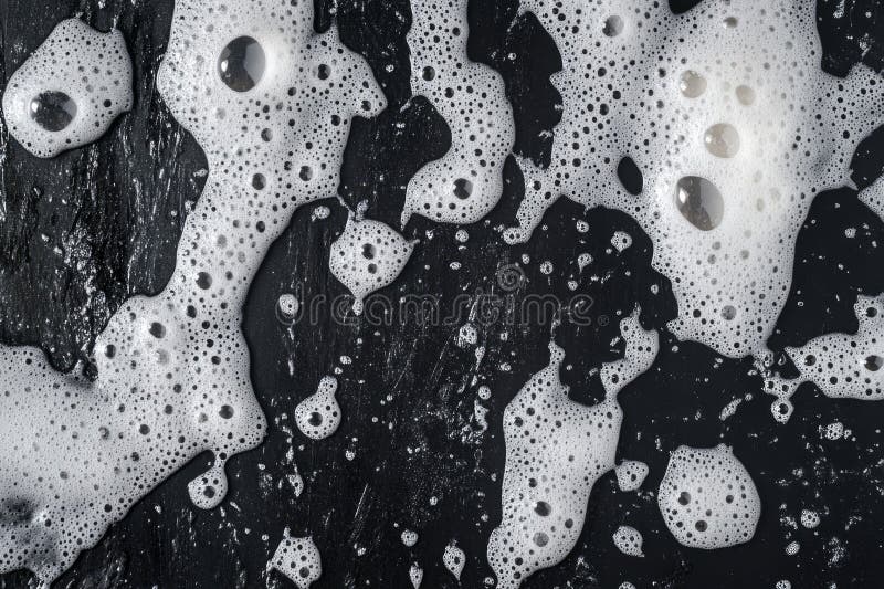 Foam Ripple on Dark Water Surface at Low Angle. AI Generated Stock ...