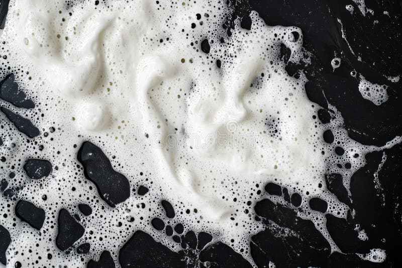 Foam Ripple on Dark Water Surface at Low Angle. AI Generated Stock ...