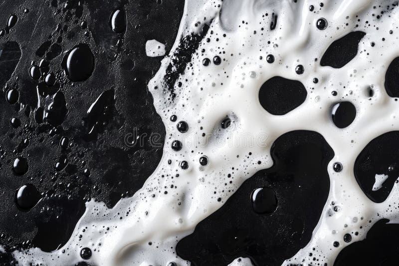 Foam Ripple on Dark Water Surface at Low Angle. AI Generated Stock ...