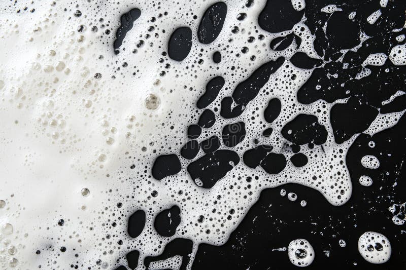 Foam Ripple on Dark Water Surface at Low Angle. AI Generated Stock ...