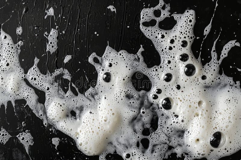 Foam Ripple on Dark Water Surface at Low Angle. AI Generated Stock ...